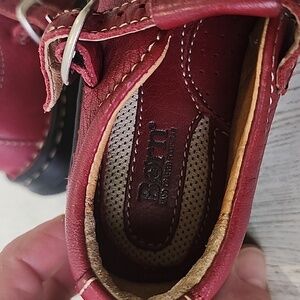 Born | Shoes | Born Red Leather Mary Janes Buckle Closure Floral Cutout ...